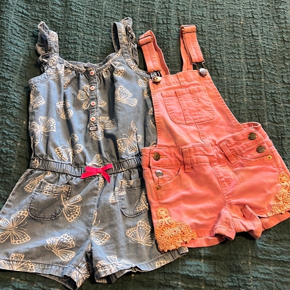 Justice | One Pieces | Justice Girls Overalls And Gymboree Romper Size ...